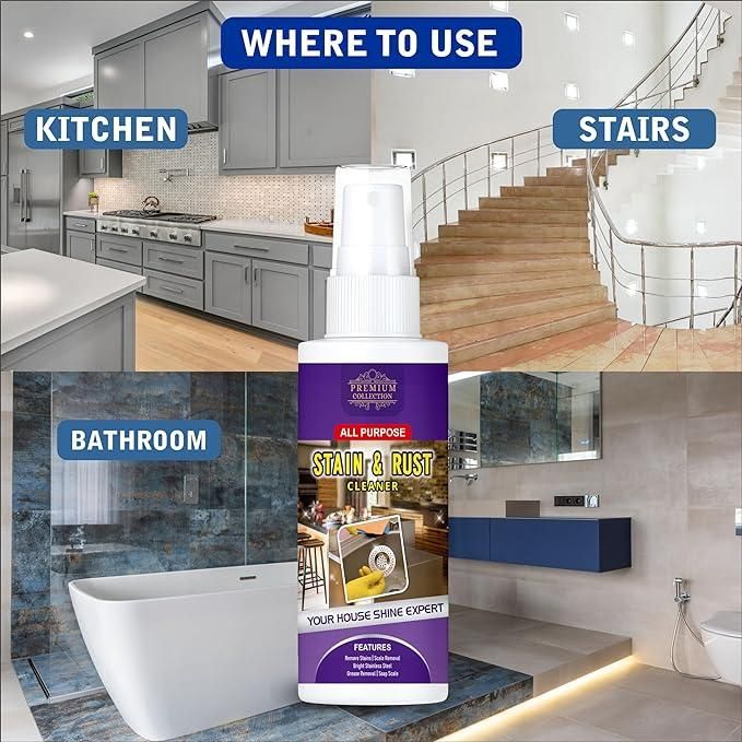 Multipurpose Stain & Rust Remover Spray (Pack of 2)